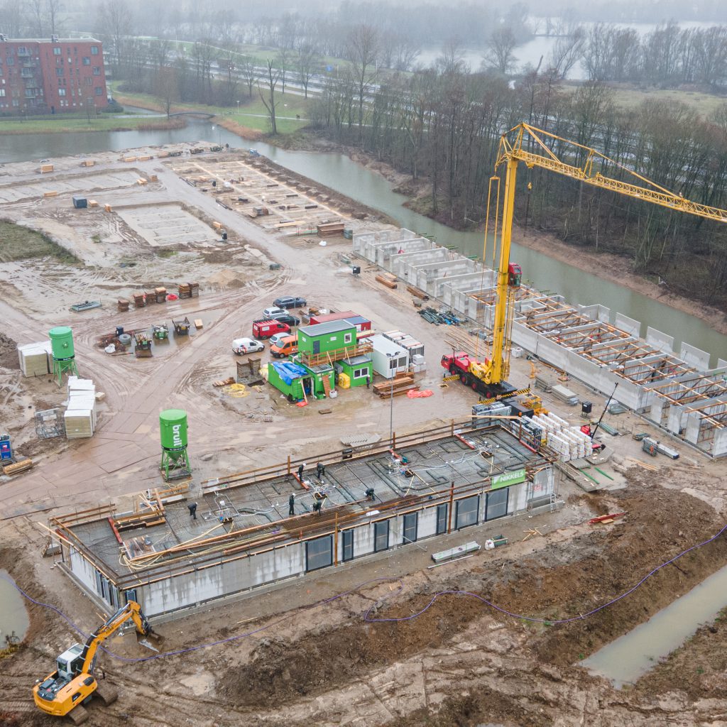 Bouw eerste blokken appartementen Sluiseiland Arnhem » Nikkels